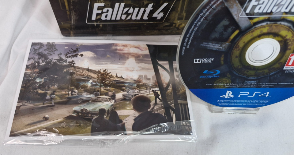 Fallout 4 Steelbook Case & Postcards Merchandise PlayStation 4 (PS4 ...