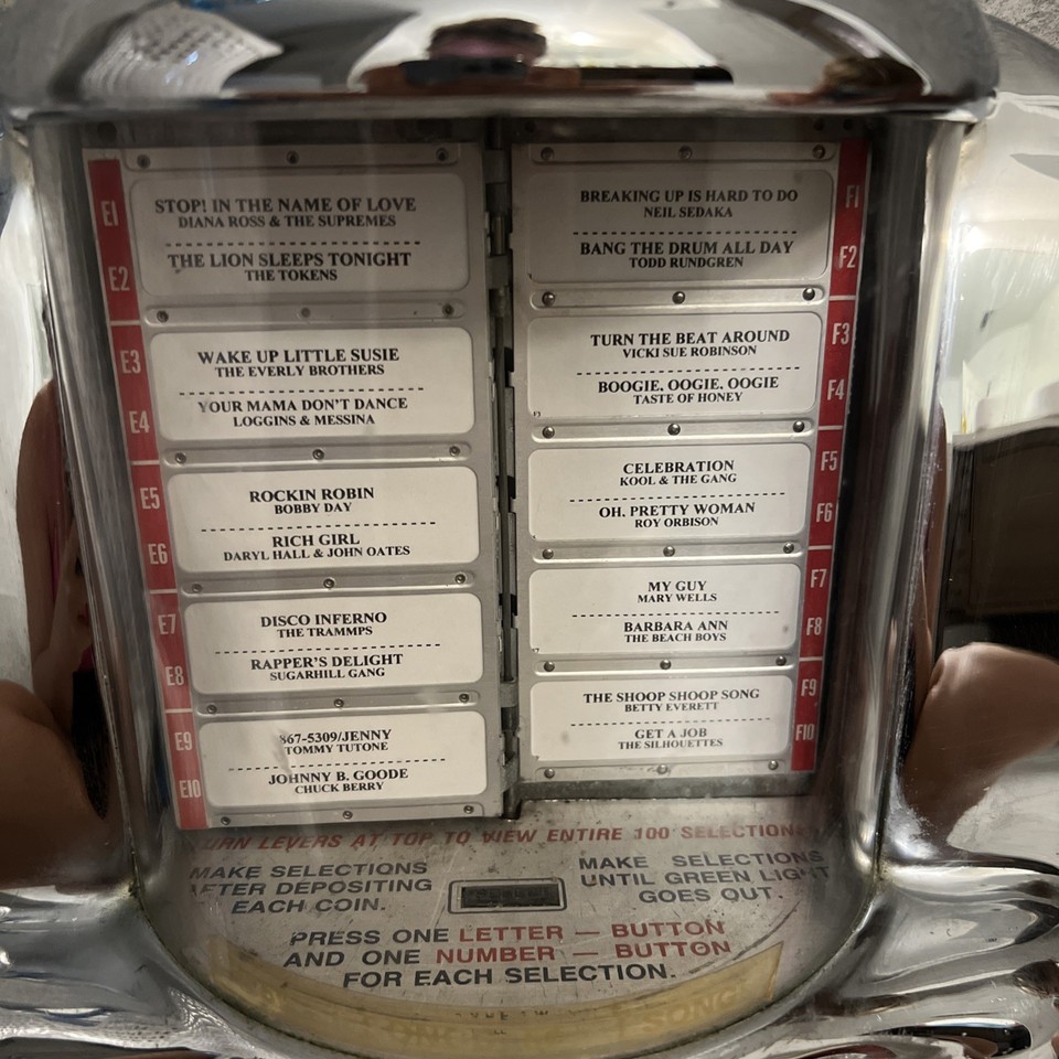 Vintage Johnny Rockets Seeburg Wall-O-Matic 100 wall jukebox model 3W1 ...