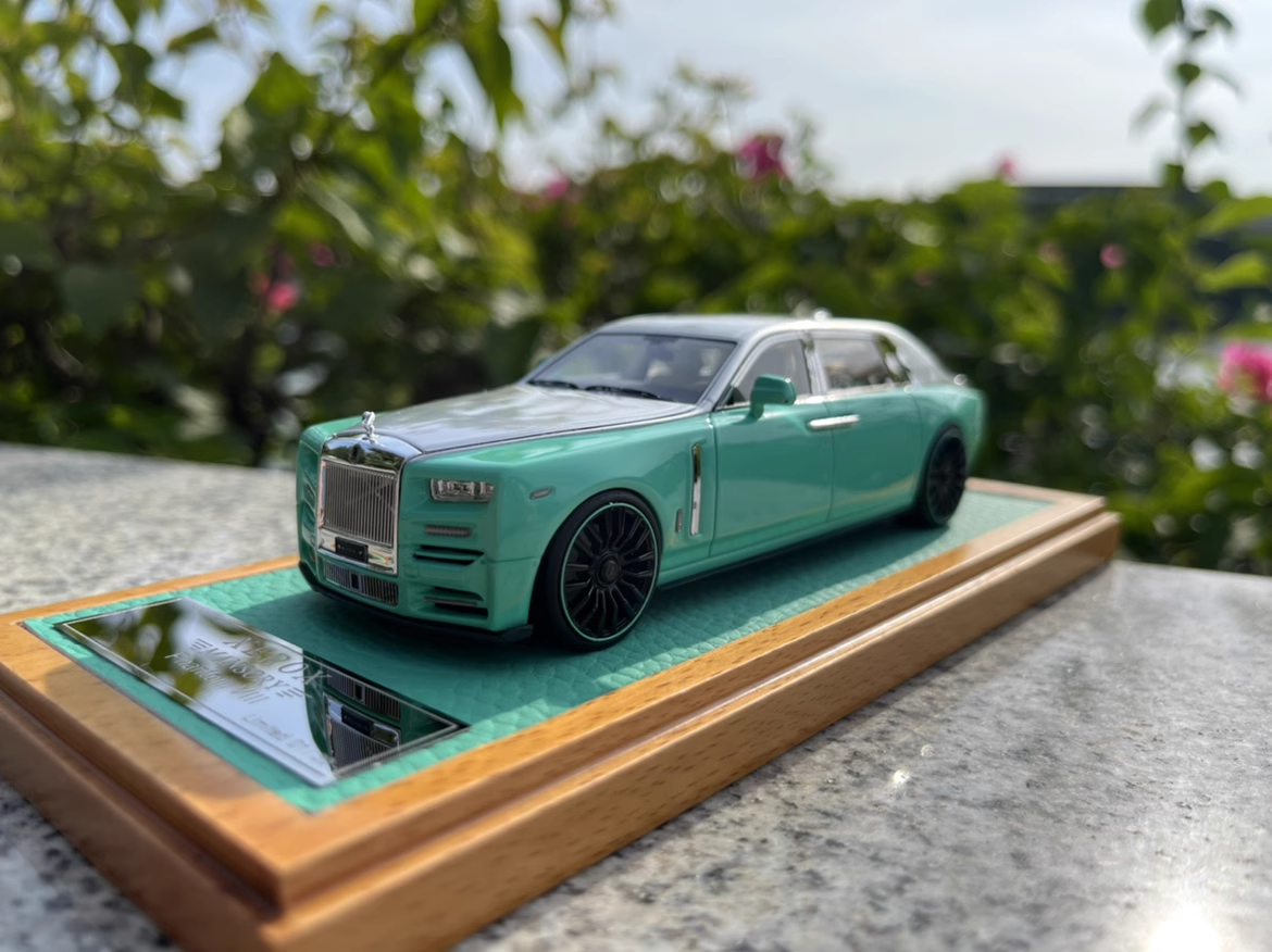 1/43 XEROX Mansory Rolls Royce Phantom 8 resin car model Green Silver ...