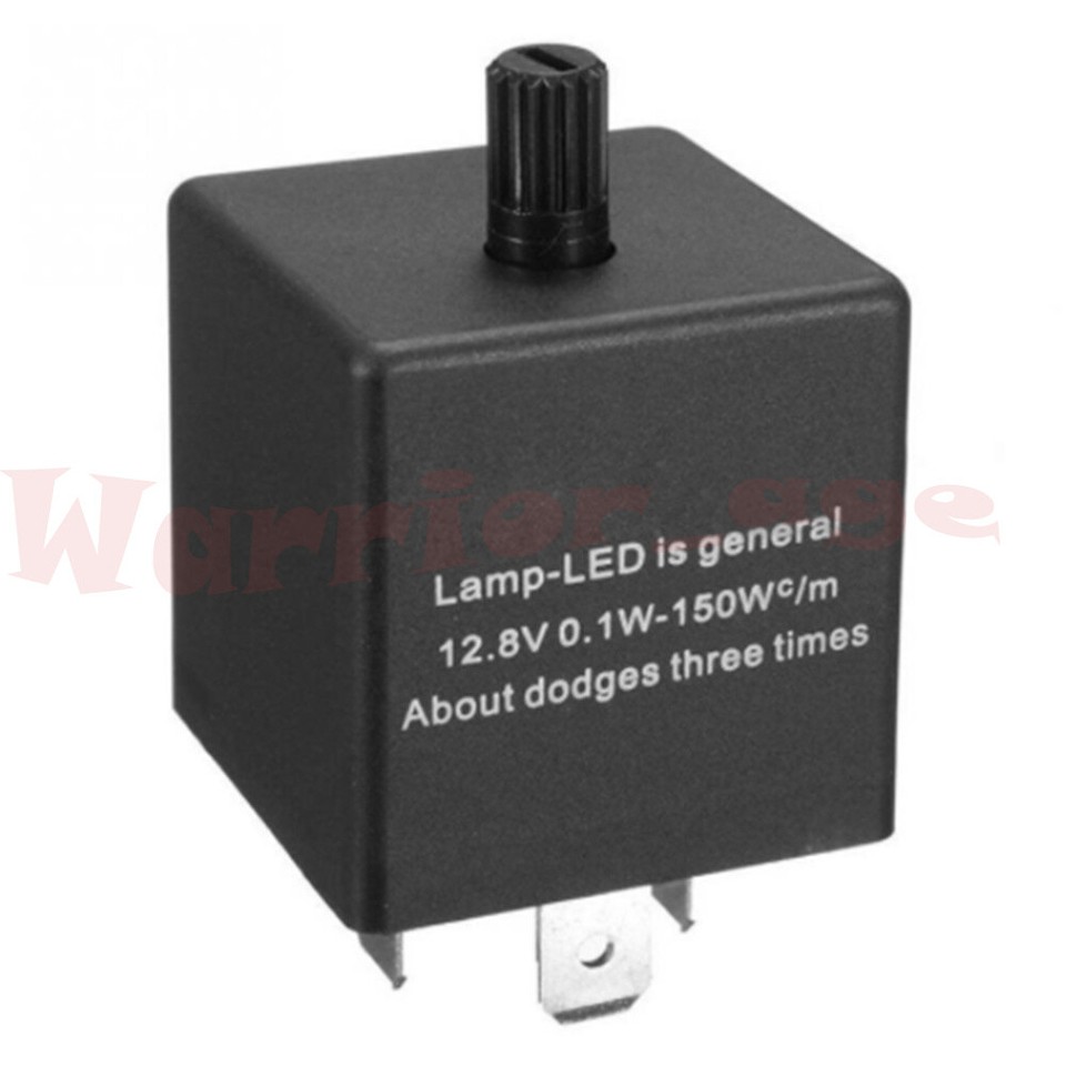 3-Pin Car LED Flasher Relay Adjustable Frequency For Turn Signal Light ...