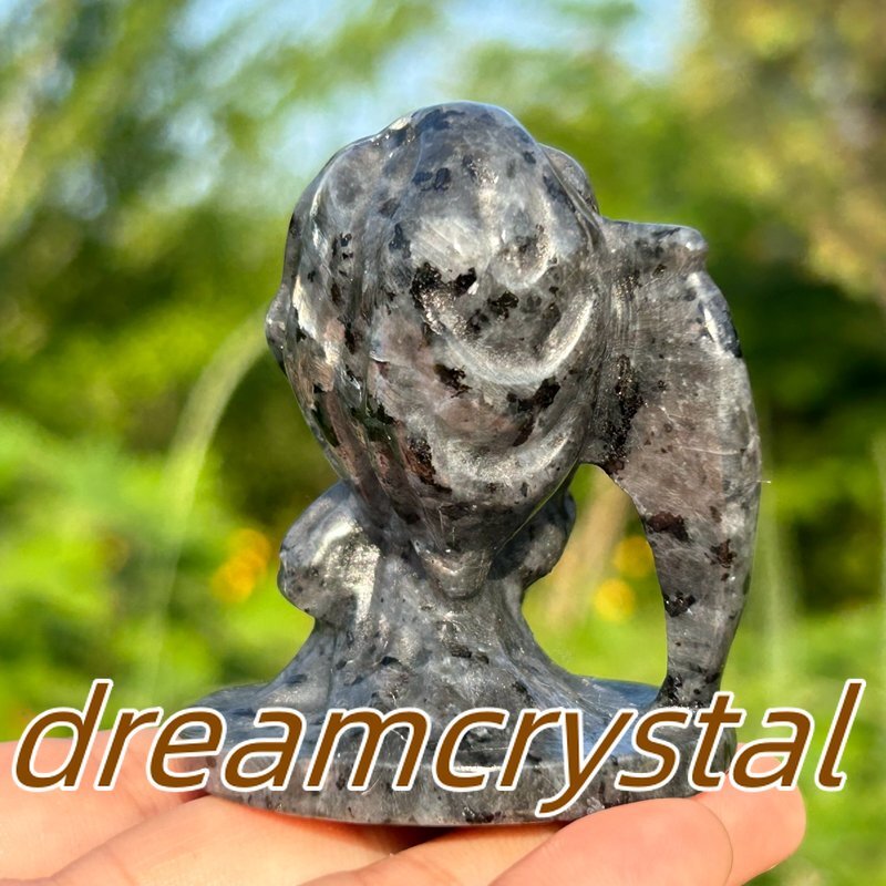 2.3" Natural Hand Carved Crystal Reiki Flash Quartz Sickle Skull ...