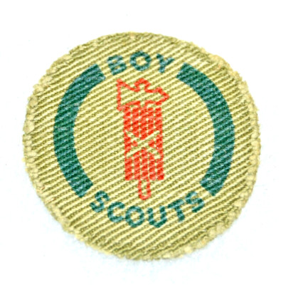 Red Mace Boy Scout Citizen Proficiency Award Badge Printed CANVAS Troop ...
