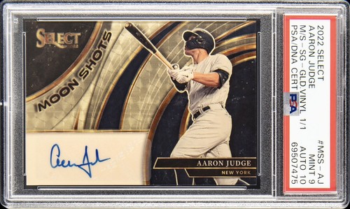 2022 Panini Select Aaron Judge Moon Shots Gold Vinyl 1/1 PSA 9/10 Auto ...