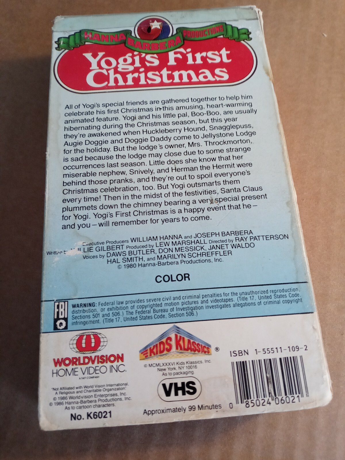 Yogi's First Christmas VHS 1986 Hanna Barbera Christmas Special ...