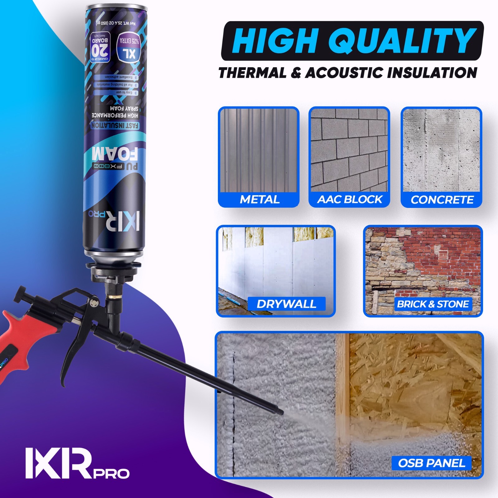 Spray Foam Insulation Kit(6PK Kit) Expanding Foam Sealant, Spray ...