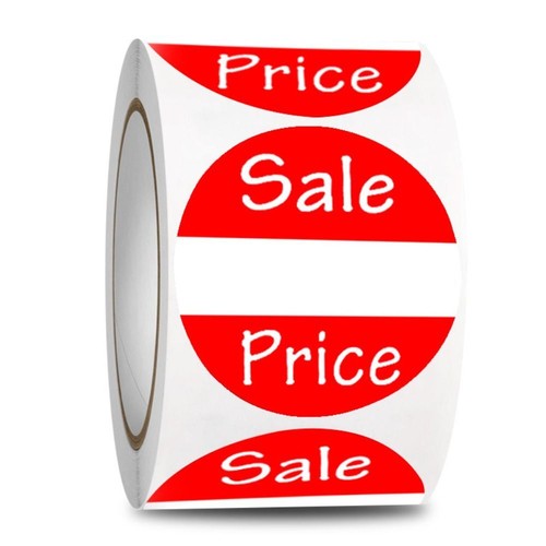 1Inch Sale Price Stickers 500 Pcs Self-Adhesive Lable Roll Labels ...