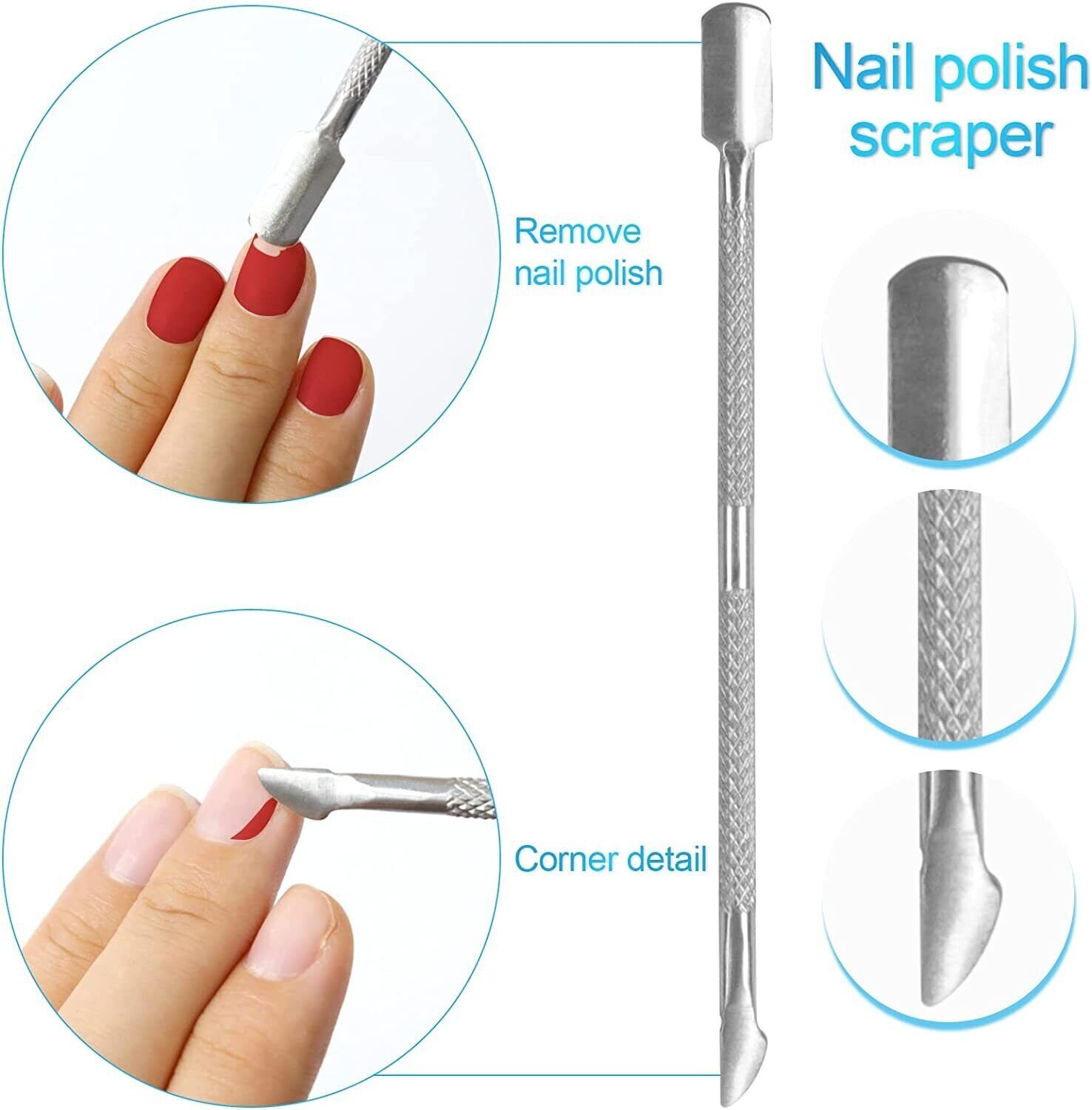 Cuticle Remover Tool Set with Cuticle Cutter and Cuticle Pusher ...