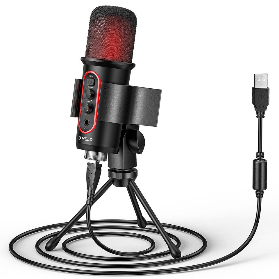 JAMELO USB Microphone Computer Condenser Gaming Mic USB MIC for PC ...