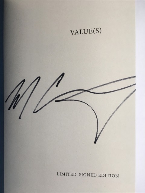 Values by Mark Carney. 1st Edition First Print Signed for sale online ...