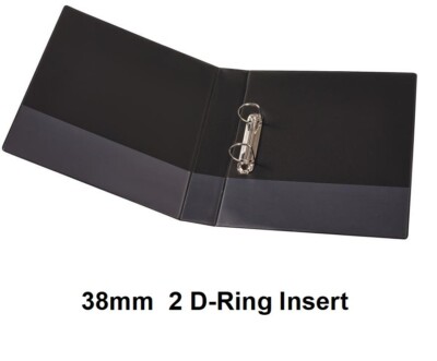 Bantex 2732-210 Insert Binder A4 2 D Ring 38mm Black 300 Sheet Capacity ...