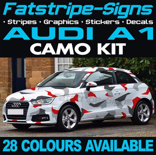 to fit AUDI A1 GRAPHICS CAMO STICKERS STRIPES DECALS BONNET ROOF ...