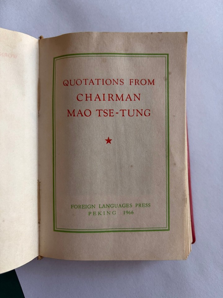 Full Edition Quotation Form Chairman Mao Tse Tung's Red Old English ...