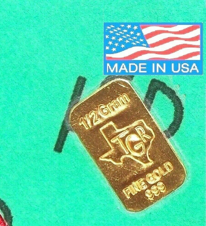 1 / 2 gram Gold Bar - TGR TEXAS - 999.9 Fine in Assay | eBay
