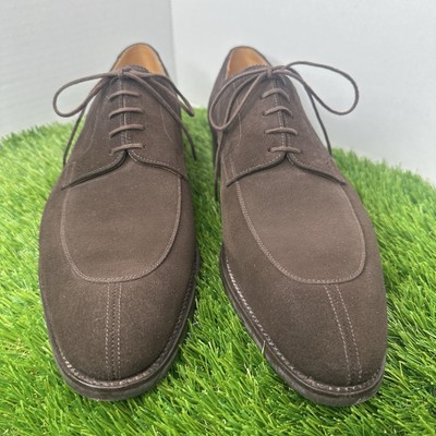 JM Weston Men's Derby Split Toe Suede Dress Shoes Brown France UK 10.5D ...