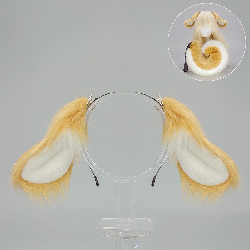 Cute Dog Puppy Drooping Ears Headband Furry Ears&tail Lolita Anime ...