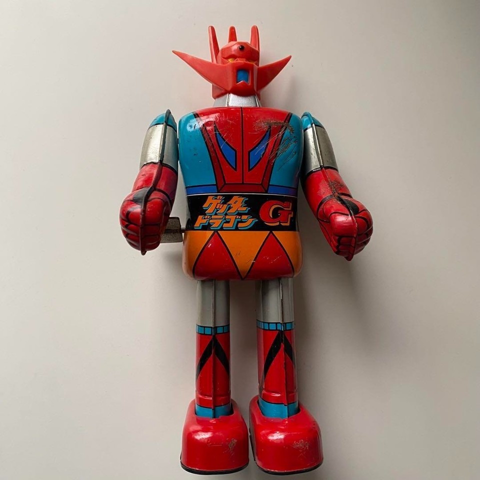Vintage Getter Dragon G Getter Robo Wind-Up Tin Toy Robot Popy Japan ...