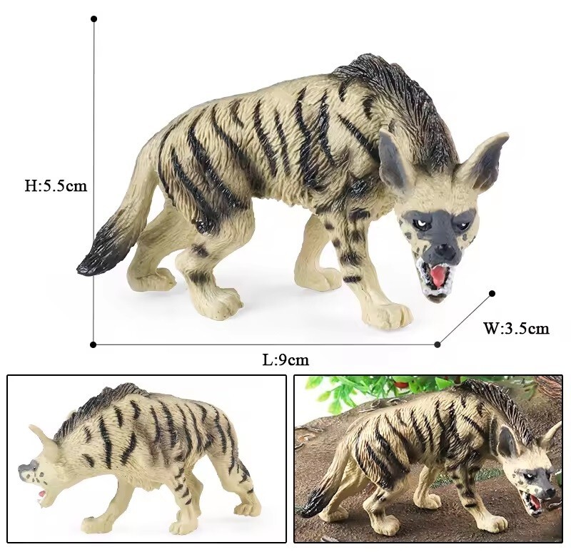 Striped Hyena Toy Action Figure Small Animal Figurine Doll Gift for ...