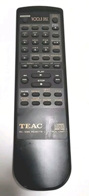 Genuine OEM TEAC RC-599 Remote Control for Model PD X100 - 100+1 disc ...