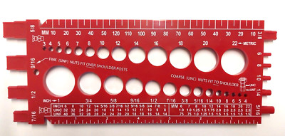 Thread Checker Gauge Metric + Imperial Red | eBay Australia
