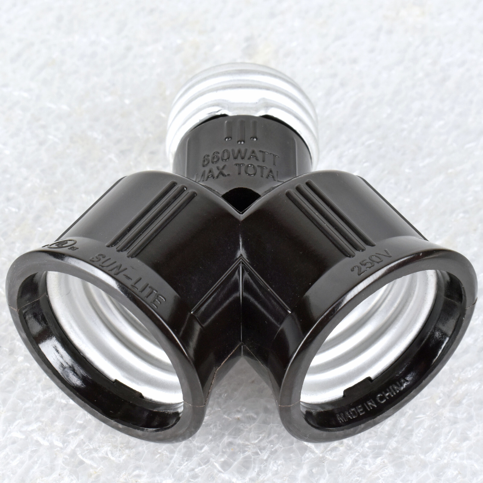 NEW Sun-Lite Dual Double Lampholder Base Socket Extension Splitter ...