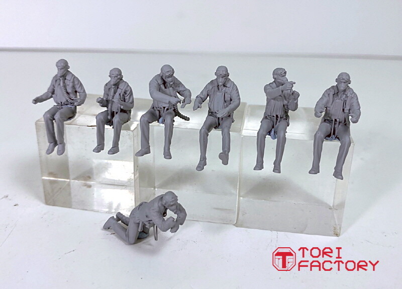 Tori Factory 1/32 Lancaster Bomber Crews Set(7 figures) Figure Model ...