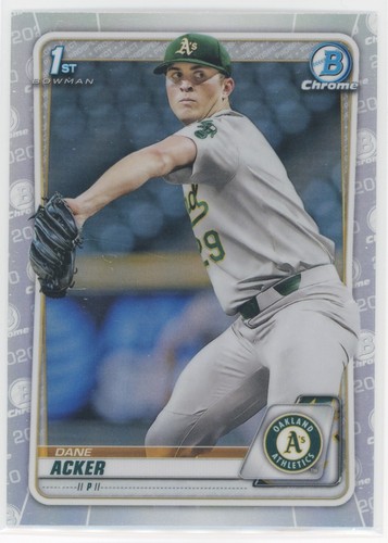 DANE ACKER 2020 BOWMAN DRAFT CHROME REFRACTOR 1ST BD-8 QTY | eBay