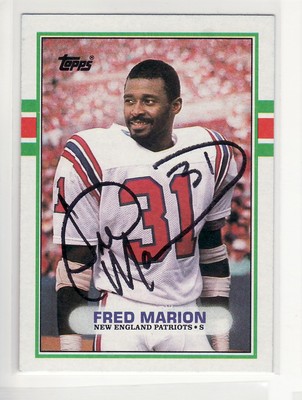 FRED MARION NEW ENGLAND PATRIOTS 1989 TOPPS #197 MIAMI COLLEGE ...