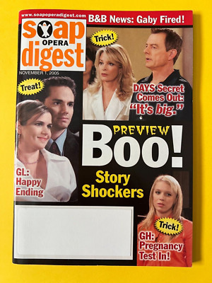 DAYS GH GL B&B PREVIEW * GABY FIRED November 1 2005 SOAP OPERA DIGEST ...