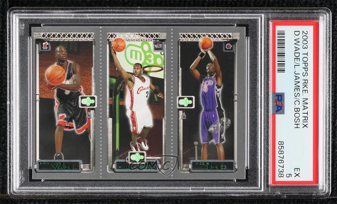2003-04 Topps Rookie Matrix - #114-111-115 LeBron James, Dwyane Wade ...