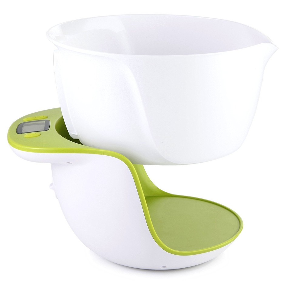 2.5L Digital Kitchen Scales with Mixing Bowl | Tare | Baking | 5kg ...