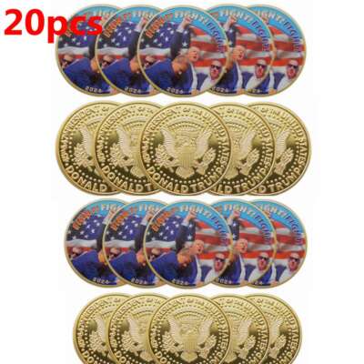20pcs USA President 2024 Donald Trump Fight Shooting Assassination ...