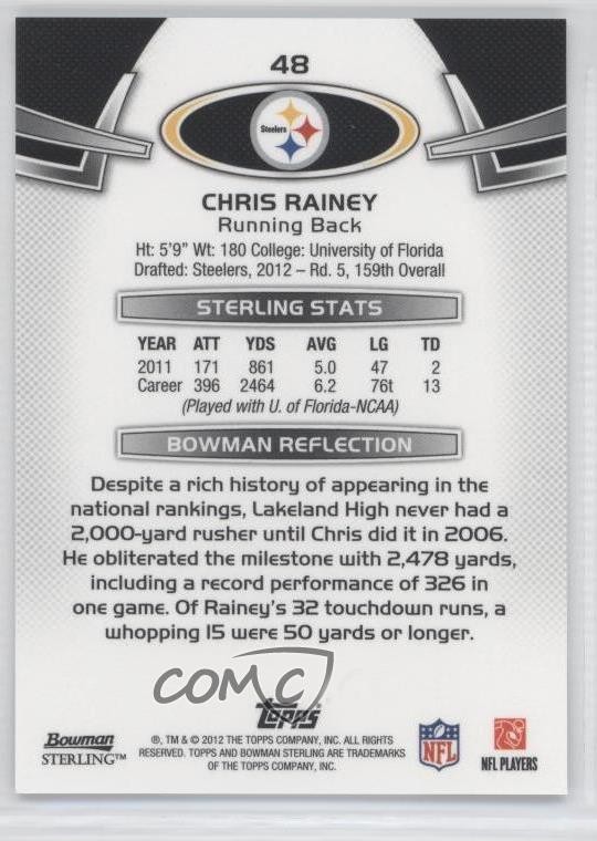 2012 Bowman Sterling Chris Rainey #48 x0y | eBay UK
