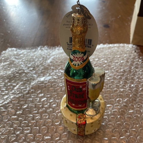 Christopher Radko "Our First Christmas" 2008 Ornament 1014202 Champagne ...
