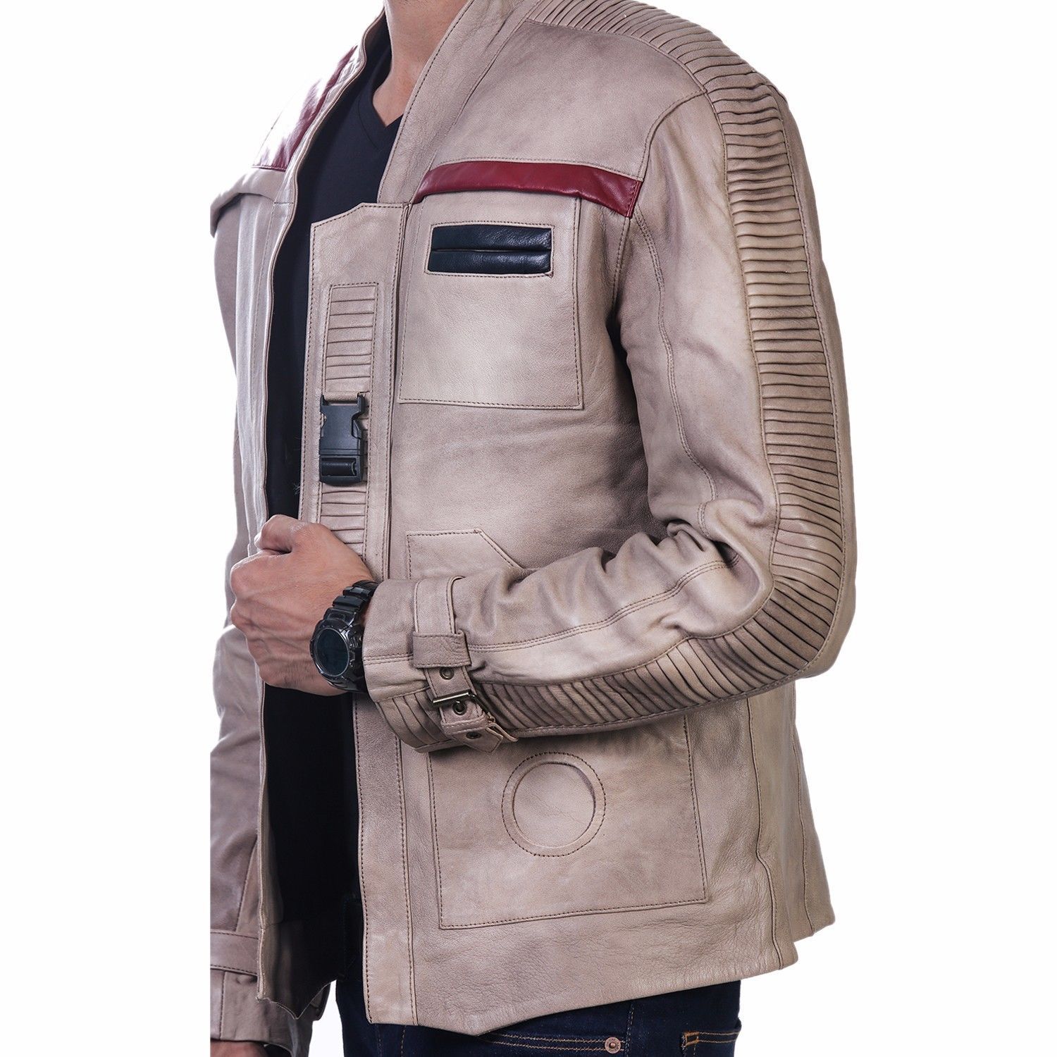 Star Wars Finn John Boyega Costume - Poe Dameron Leather Jacket | eBay