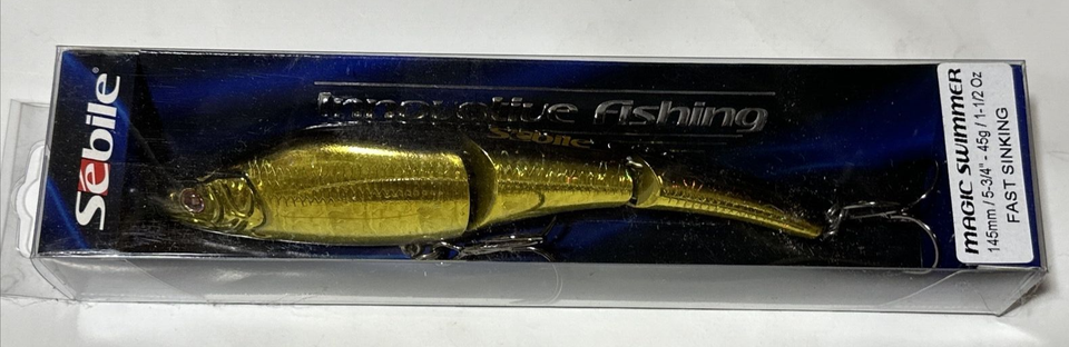 SEBILE MAGIC SWIMMER 145 mm Fast Sinking Natural Gold Shiner ...
