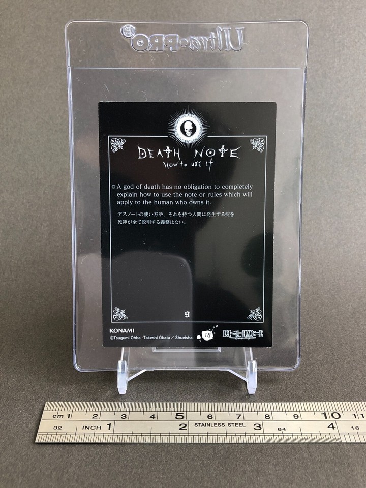 Death Note Trading Card #9 Japanese KONAMI Shueisya Japan Tsugumi Ohba ...