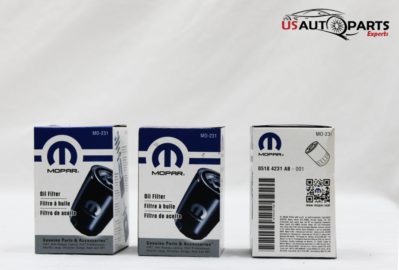Mopar - Oil Filter - 05184231AA - Pack of 3 - Chrysler Jeep Dodge Ram ...