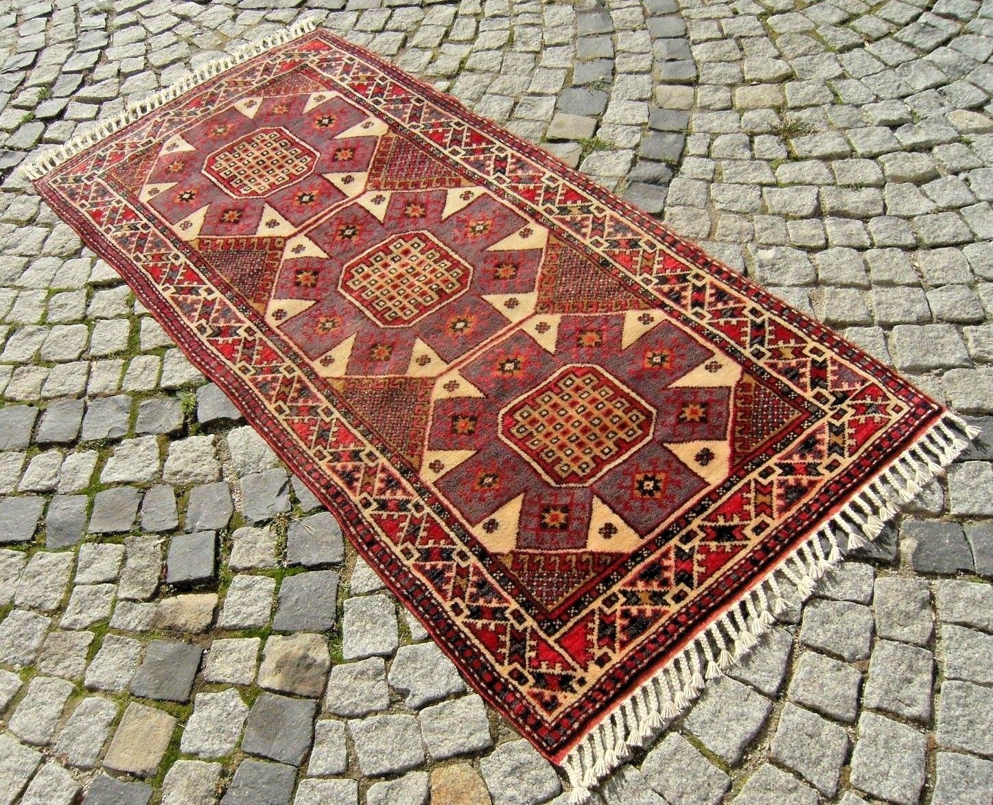 Vintage West Anatolian Rug 38'' X 75'' Awesome Desingn Nomads Rug Area ...