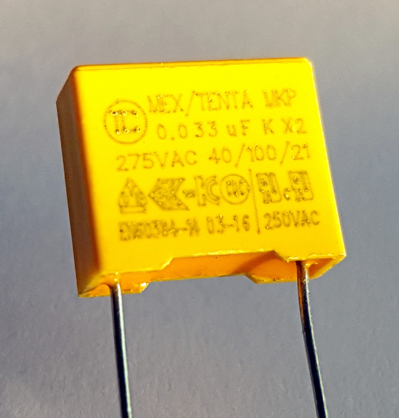 [3pcs] 0.033uF 275v, 33nF 333K 40/100/21, Safety Capacitor pitch 10mm ...