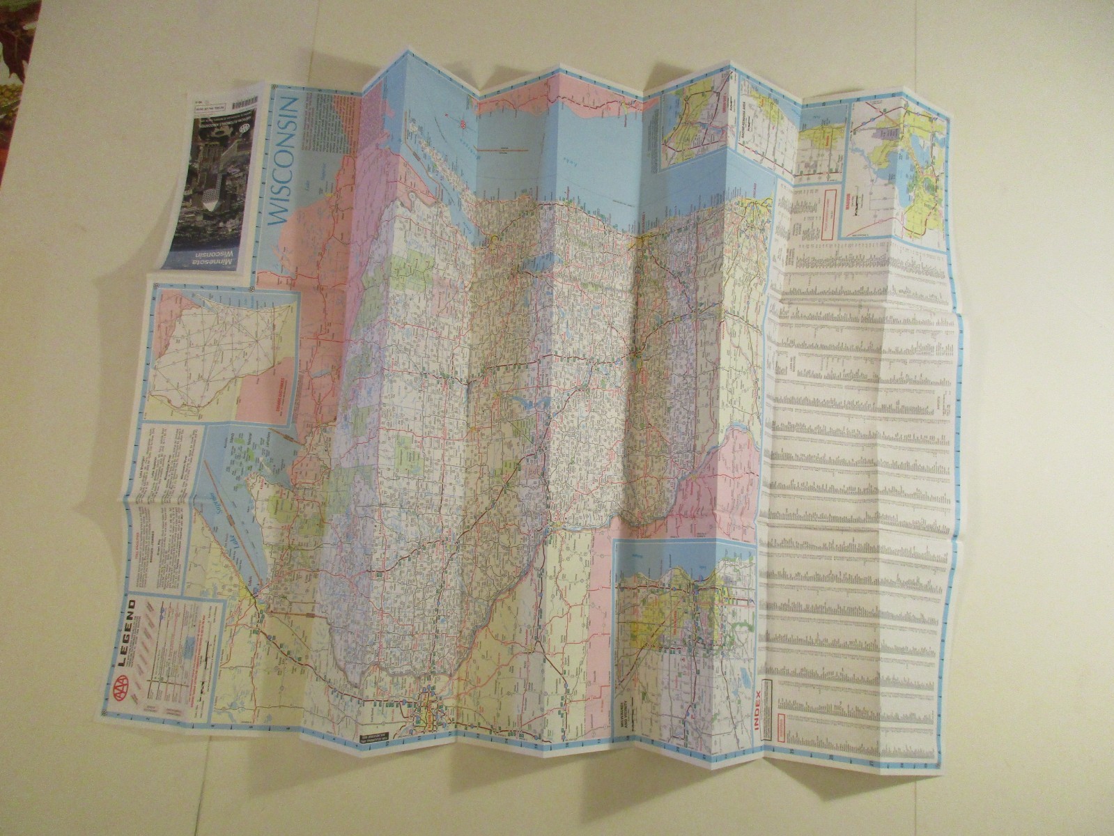AAA Minnesota Wisconsin Travel Road Map | eBay