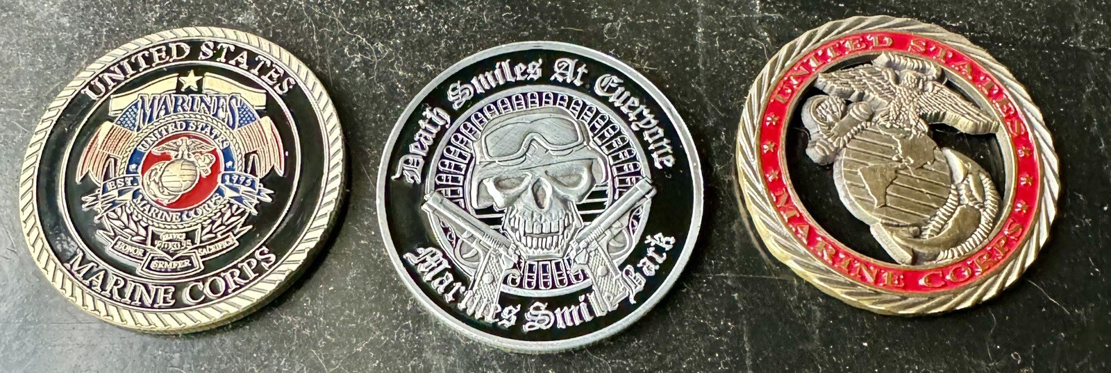 USMC United States Marine Corps Challenge Coin Set Of 3 | eBay