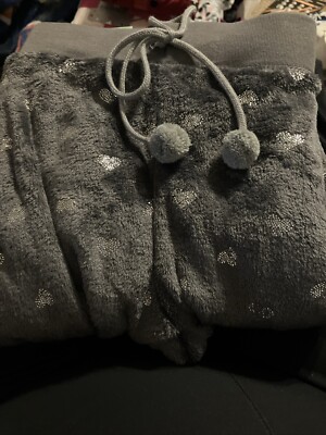 Joe Boxer Women's Size L SILVER Hearts Fleece Pajama Pants | eBay