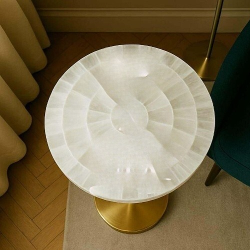 Selenite Stone Coffee Table – Natural Crystal Top – Handmade Luxury ...