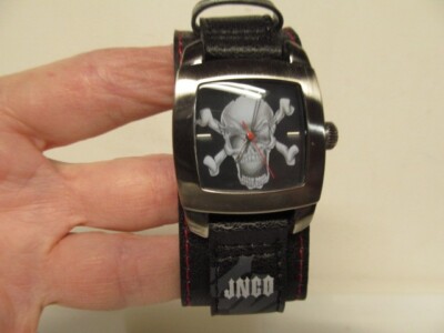 Vintage Unused - JNCO JEANS - SKULL WATCH w/ Leather Band | eBay