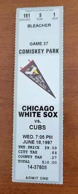 June 18, 1997 Crosstown Classic Chicago White Sox vs. Chicago Cubs ...