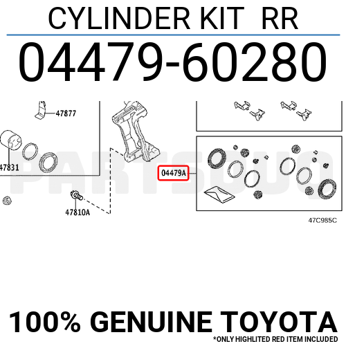 0447960280 Genuine Toyota CYLINDER KIT RR 04479-60280 | eBay