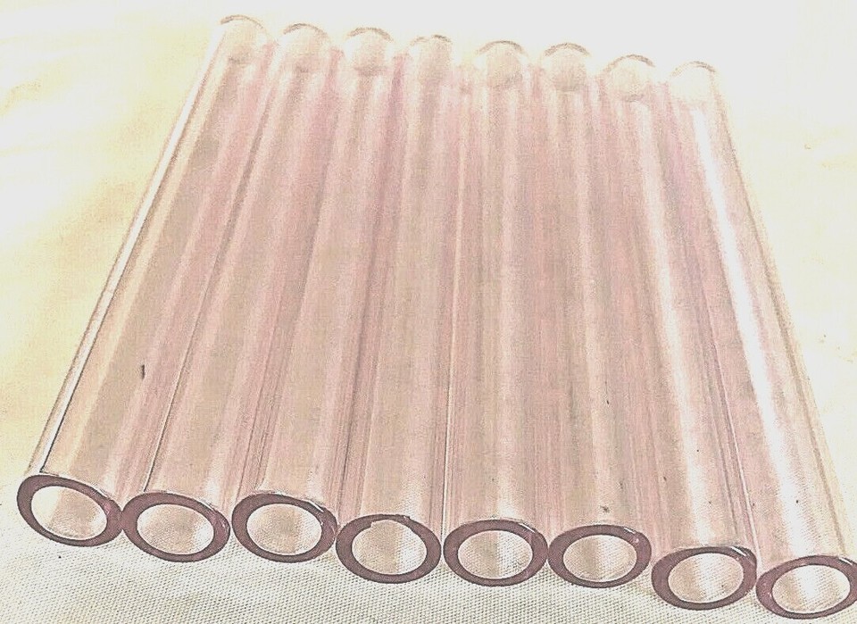 PINK 10 mm x 1.5 mm Thickness x 4" Long PYREX GLASS BLOWING TUBE MEDIUM ...