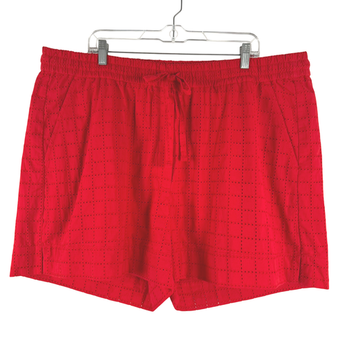 Banana Republic Eyelet Shorts Womens 2XL Cadmium Red Cotton NWT SS-2039 ...