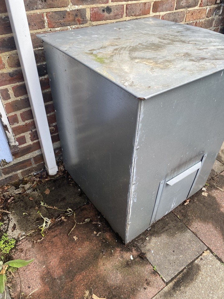 Large Galvanised Steel Metal Coal Bunker Heavy Duty Coal Fuel Storage ...
