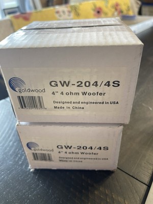 Goldwood GW 204/4 S 4” Heavy Duty Woofer 4 Ohm New In Box (2) | eBay
